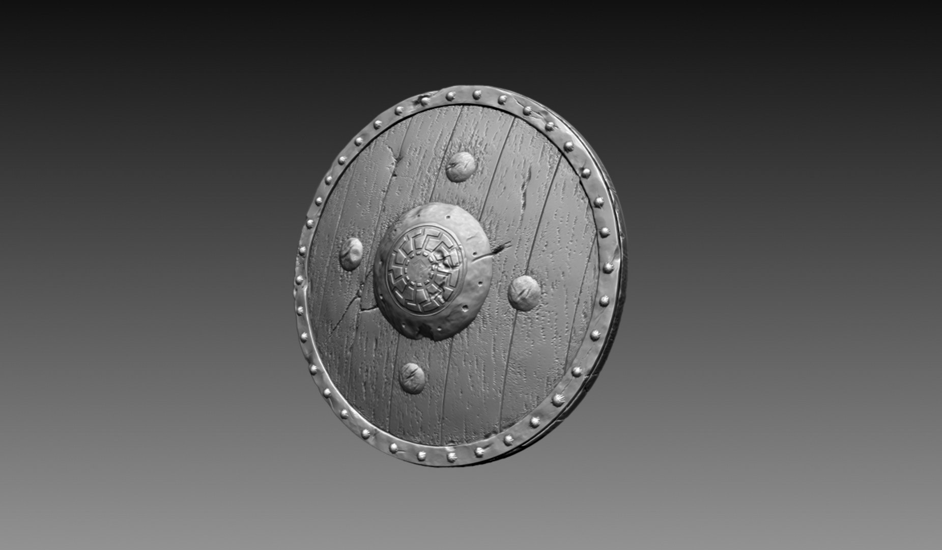 3d Shield Zbrush Ztl Model
