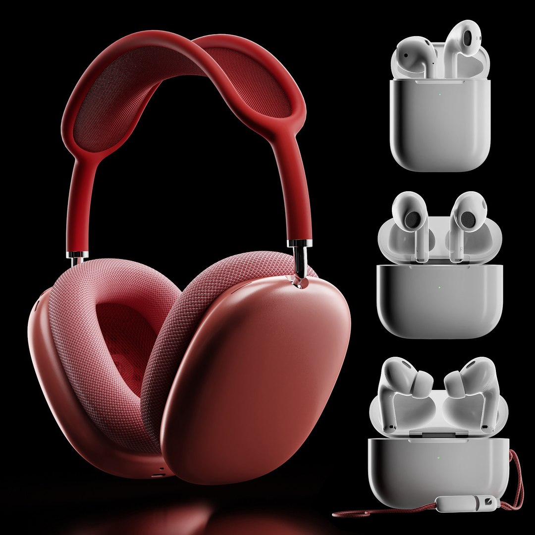 Apple AirPods Collection 3D Model - TurboSquid 1991403