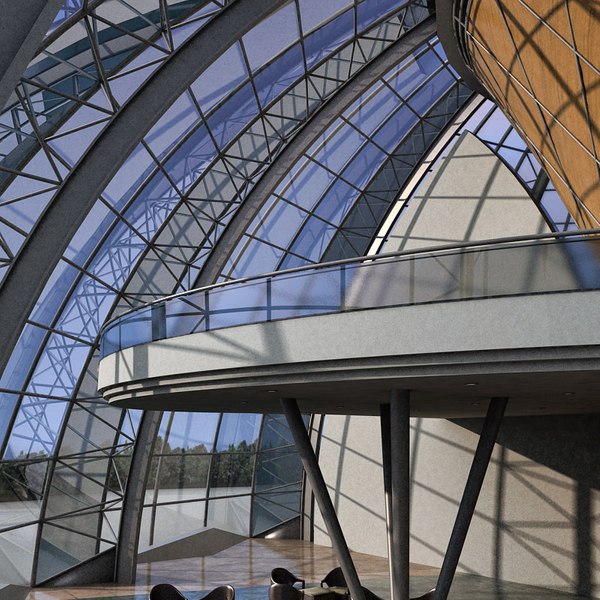 3d modern hall model