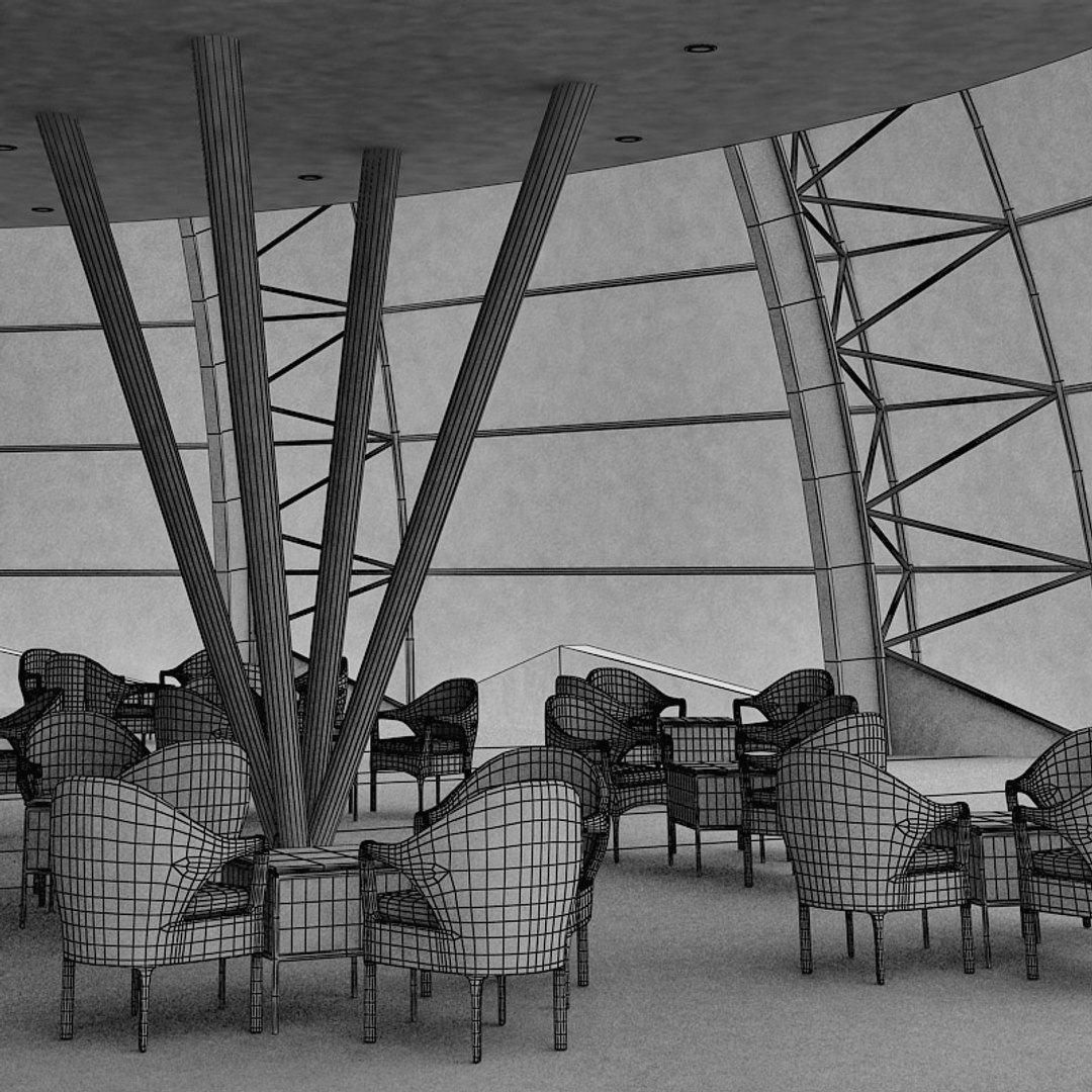 3d Modern Hall Model