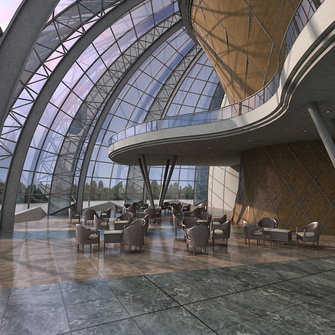 3d Modern Hall Model