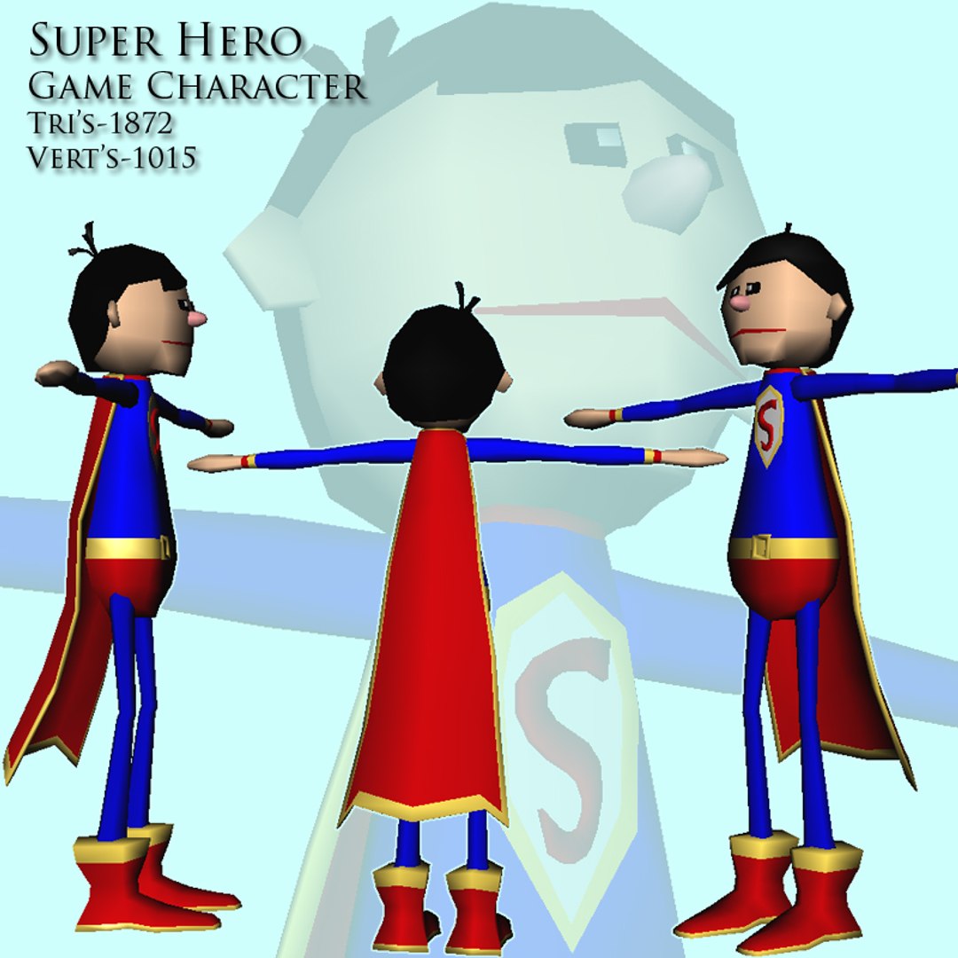 Super Hero 3d Model