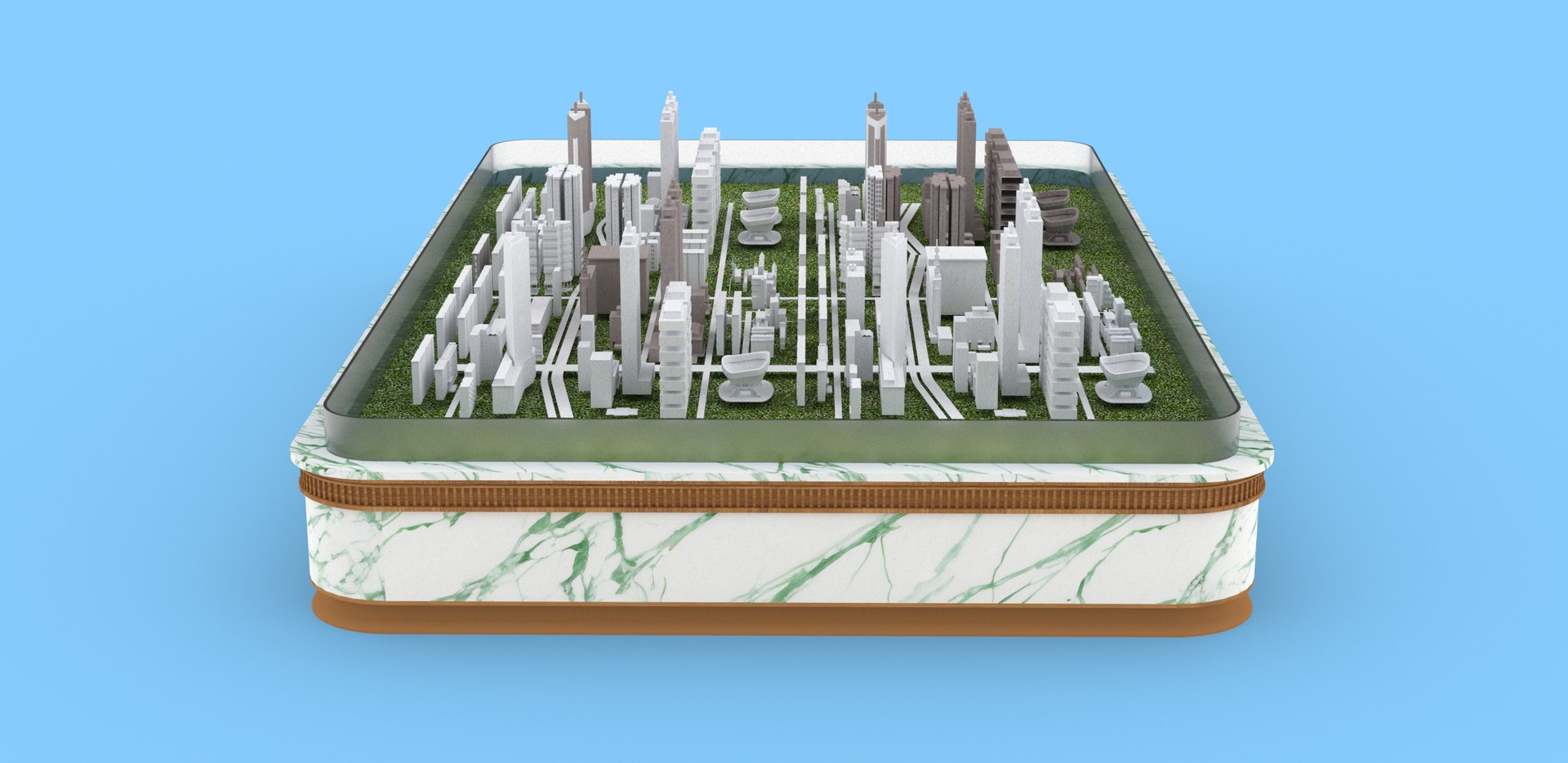 Residential Community Sand Table Model - TurboSquid 2075179