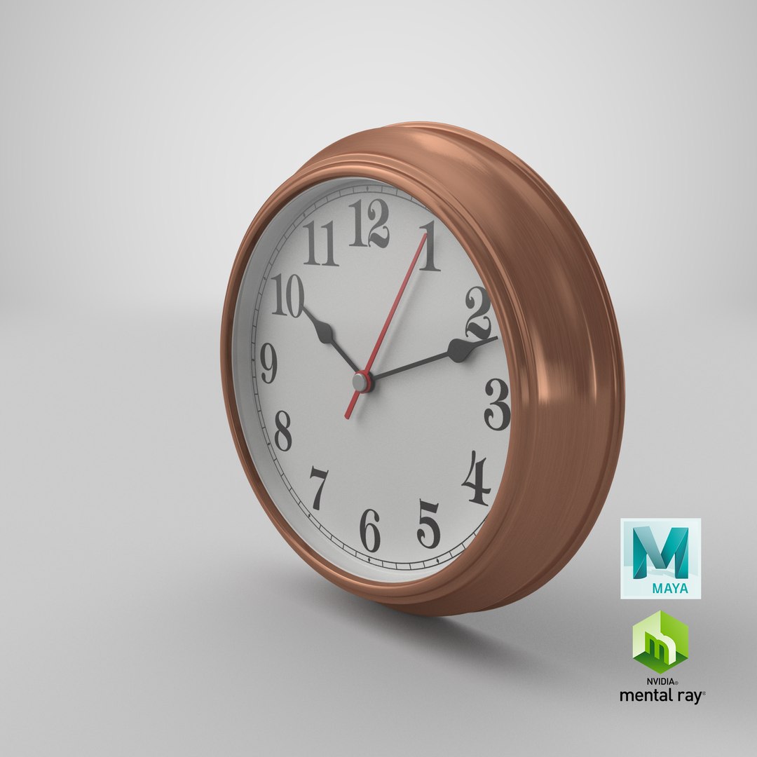 3D Wall Clock 01 - TurboSquid 1949484