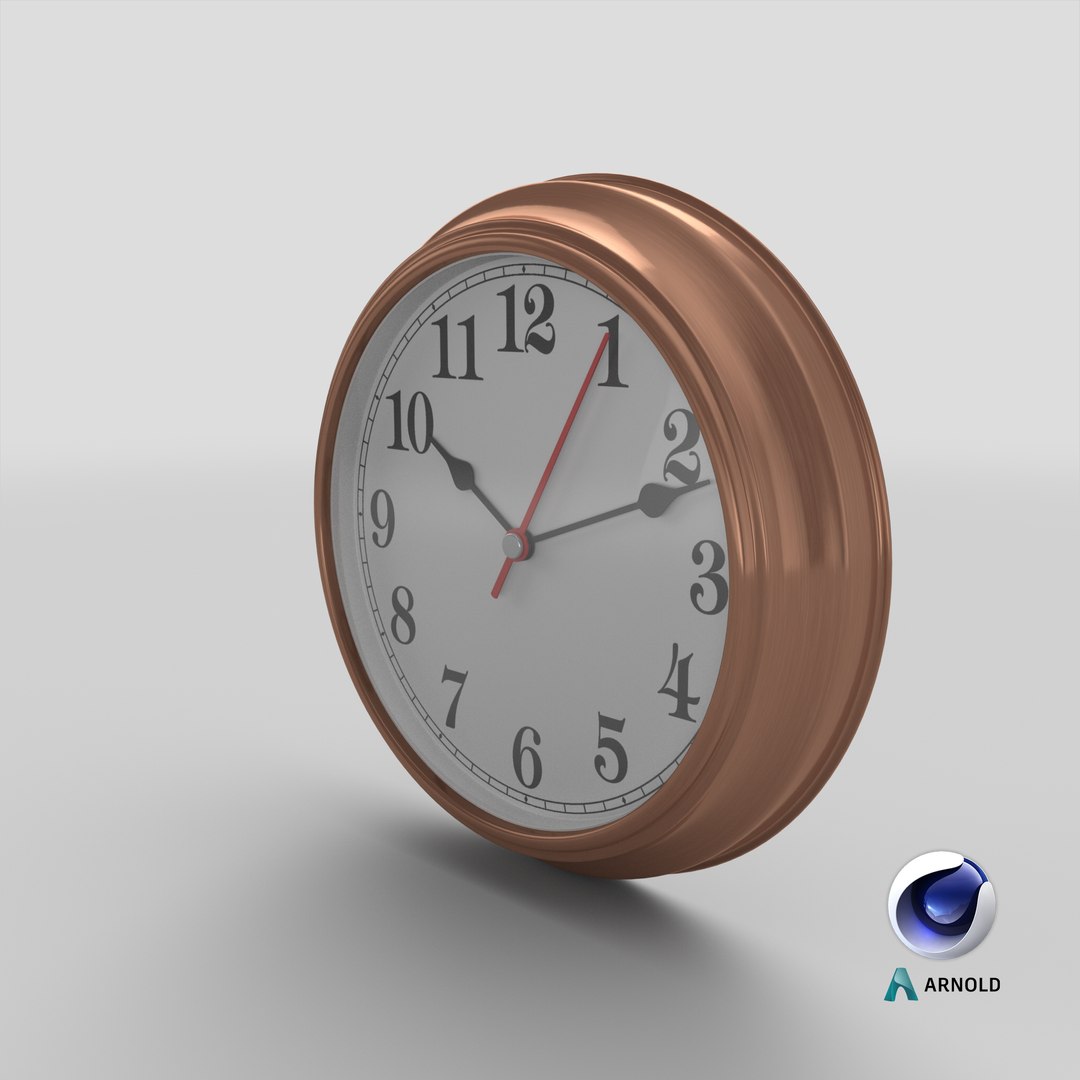 3D Wall Clock 01 - TurboSquid 1949484