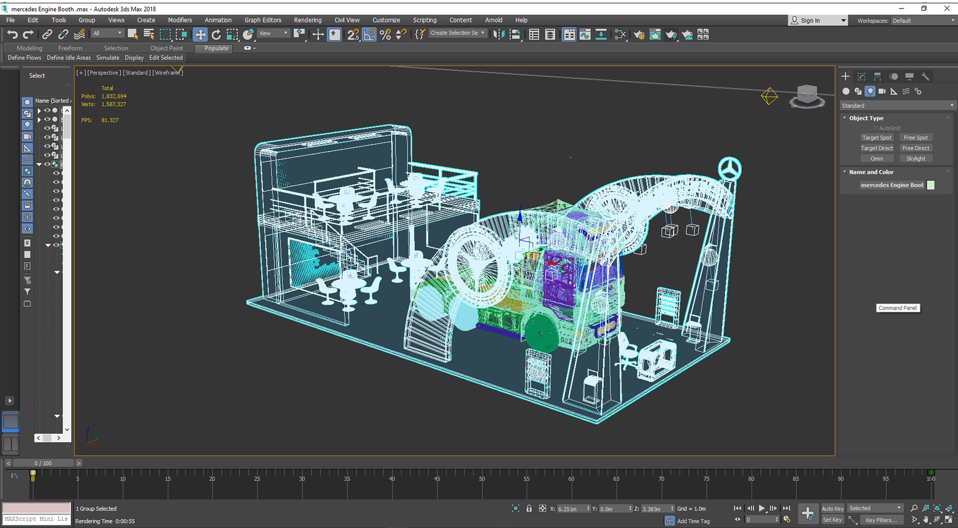 Mercedes Engine Booth Special Stand Booth 3D Model - TurboSquid 1917898