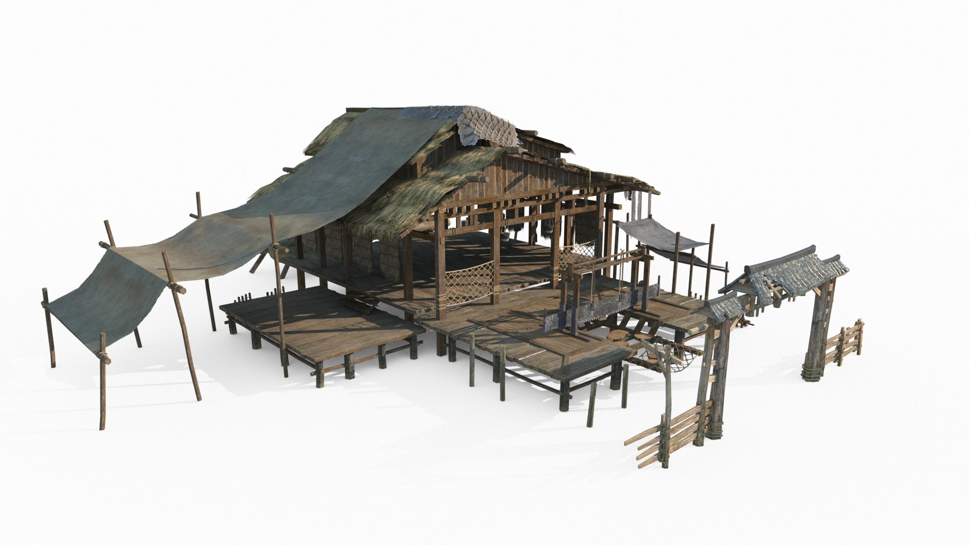 3D Asian Ancient Architecture Workshop - TurboSquid 2037838