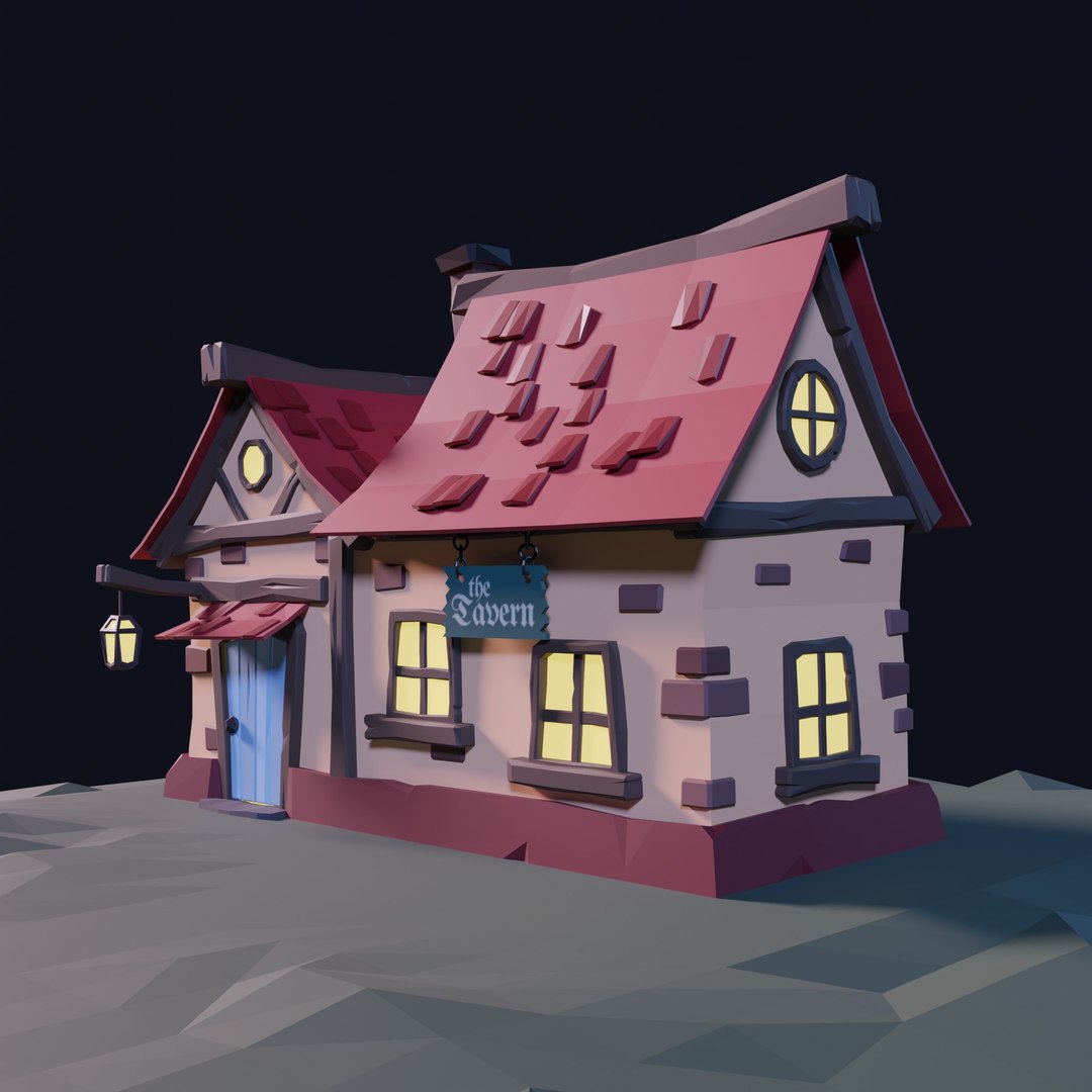 3D Low Poly Tavern - TurboSquid 2192692