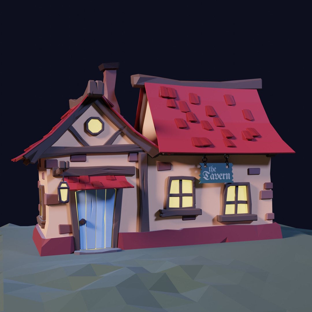 3D Low Poly Tavern - TurboSquid 2192692
