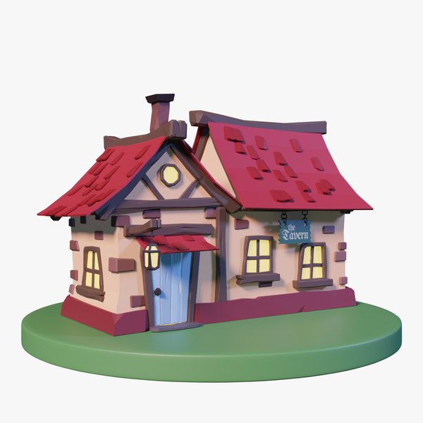 modelo 3d Taberna de baja poli - TurboSquid 2192692