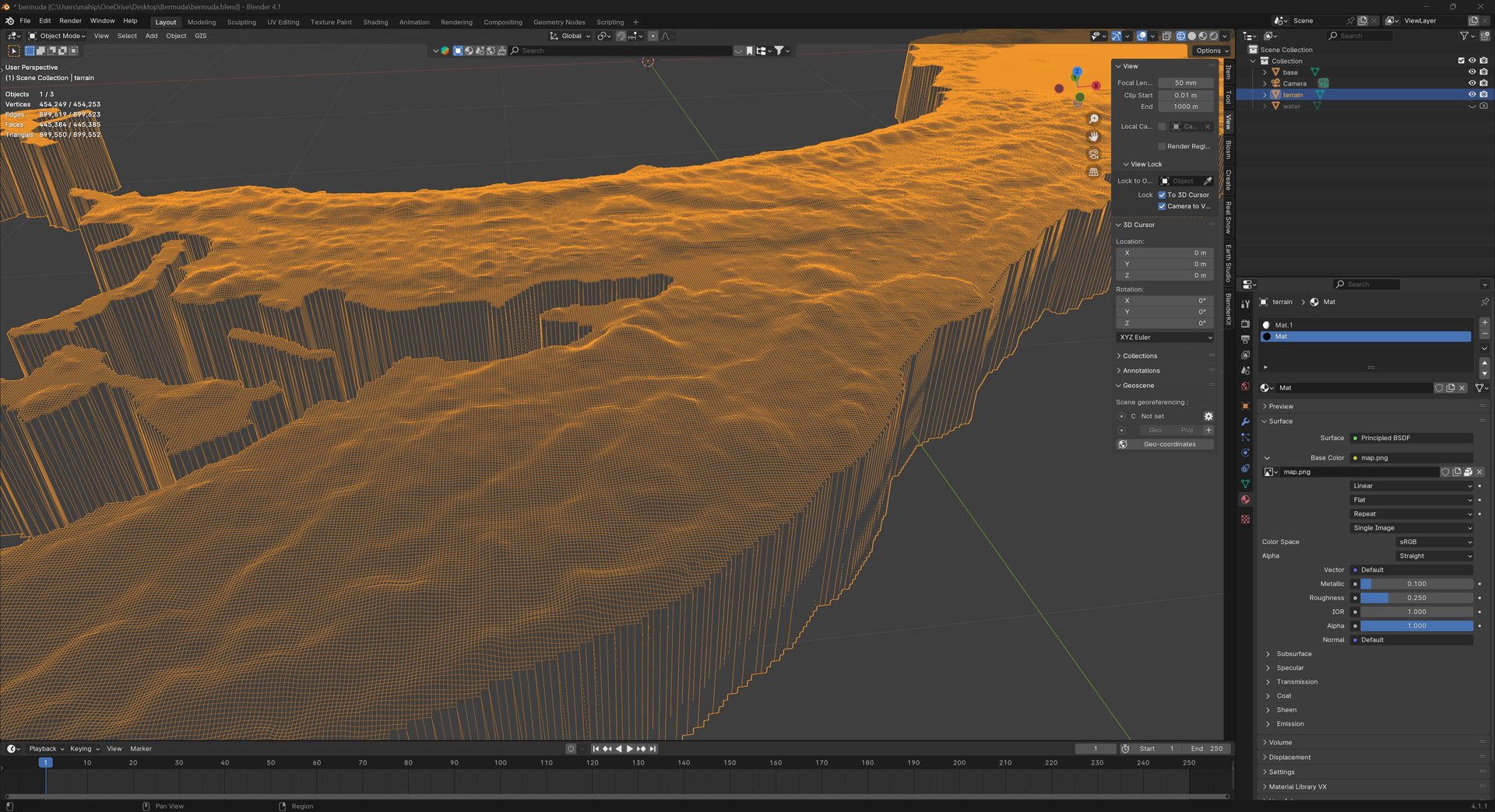 Bermuda Terrain Map 3D Model - TurboSquid 2335456