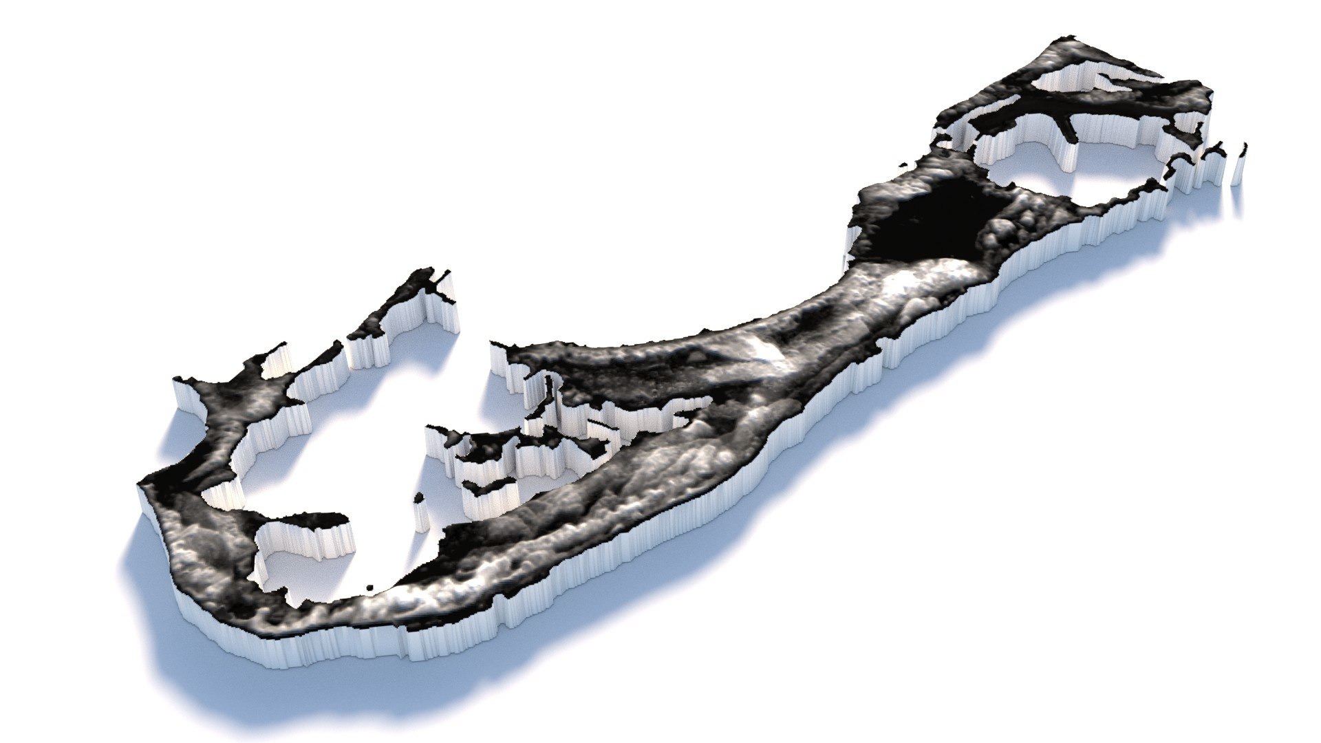Bermuda Terrain Map 3D Model - TurboSquid 2335456