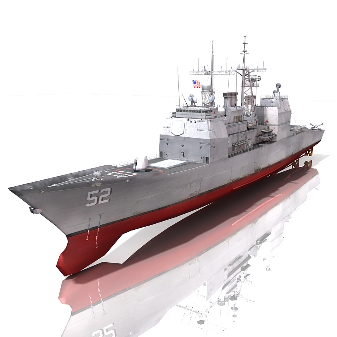 3d Model Uss Bunker Hill Cg-52