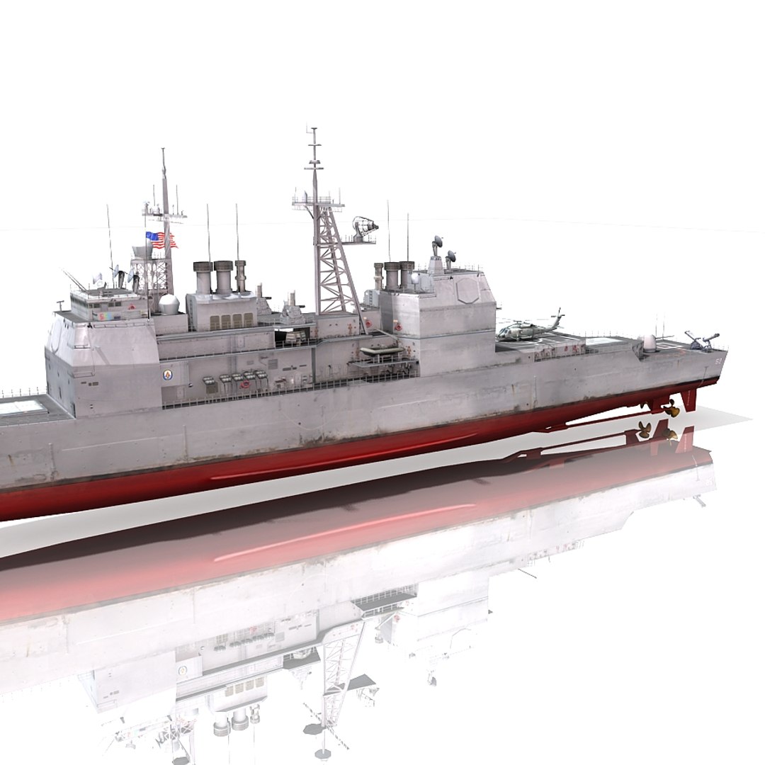 3d Model Uss Bunker Hill Cg-52