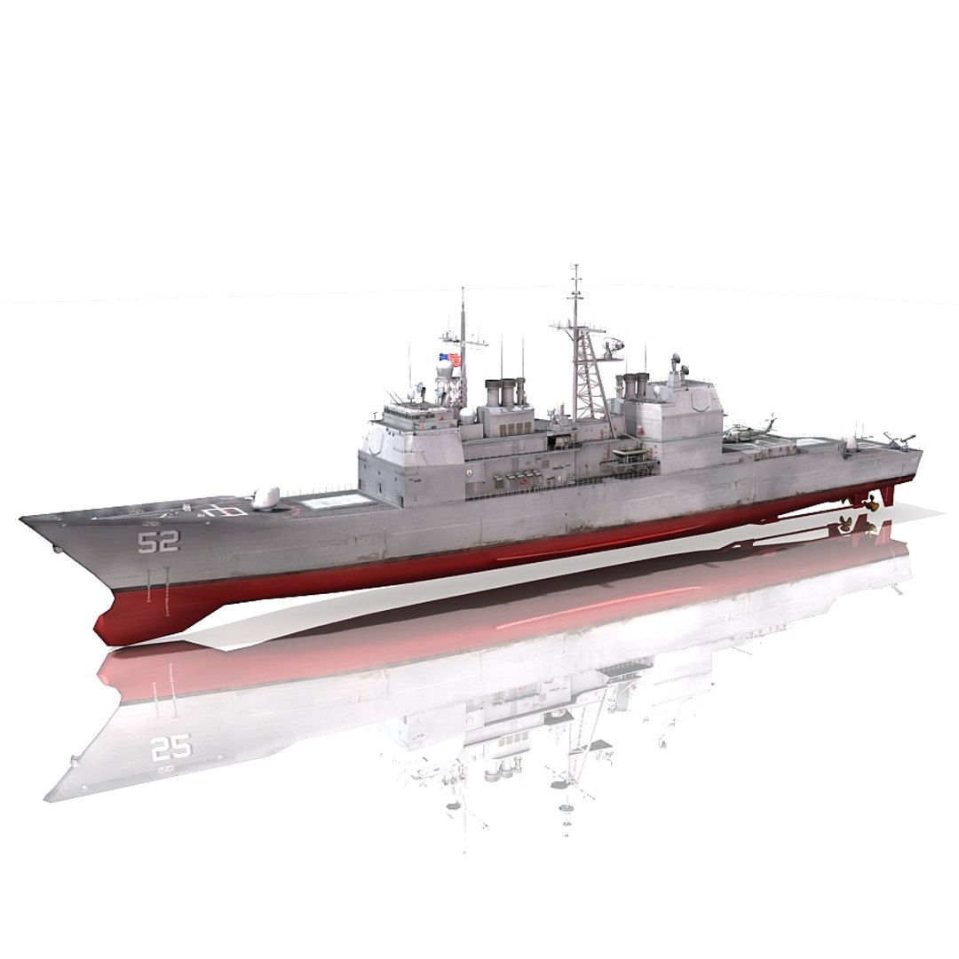 3d Model Uss Bunker Hill Cg-52