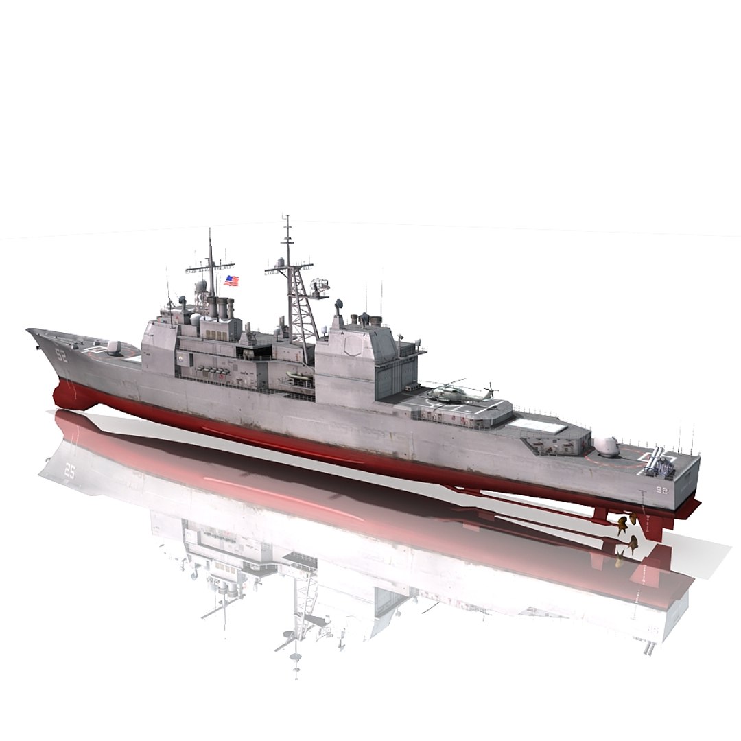 3d Model Uss Bunker Hill Cg-52