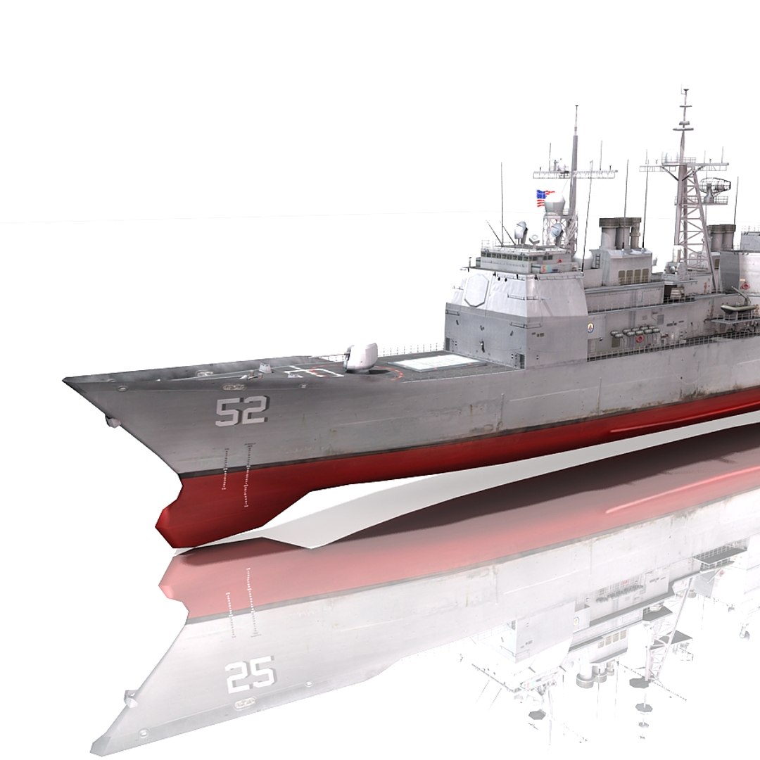 3d Model Uss Bunker Hill Cg-52