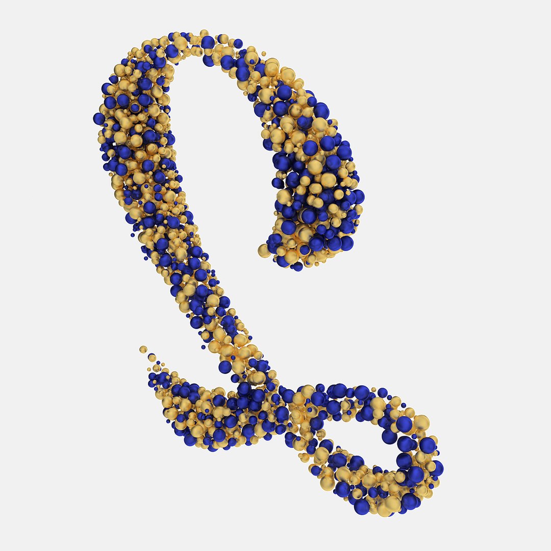 Calligraphic digit 2 number 3D model - TurboSquid 1396143