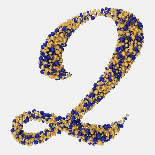 Calligraphic digit 2 number 3D model - TurboSquid 1396143