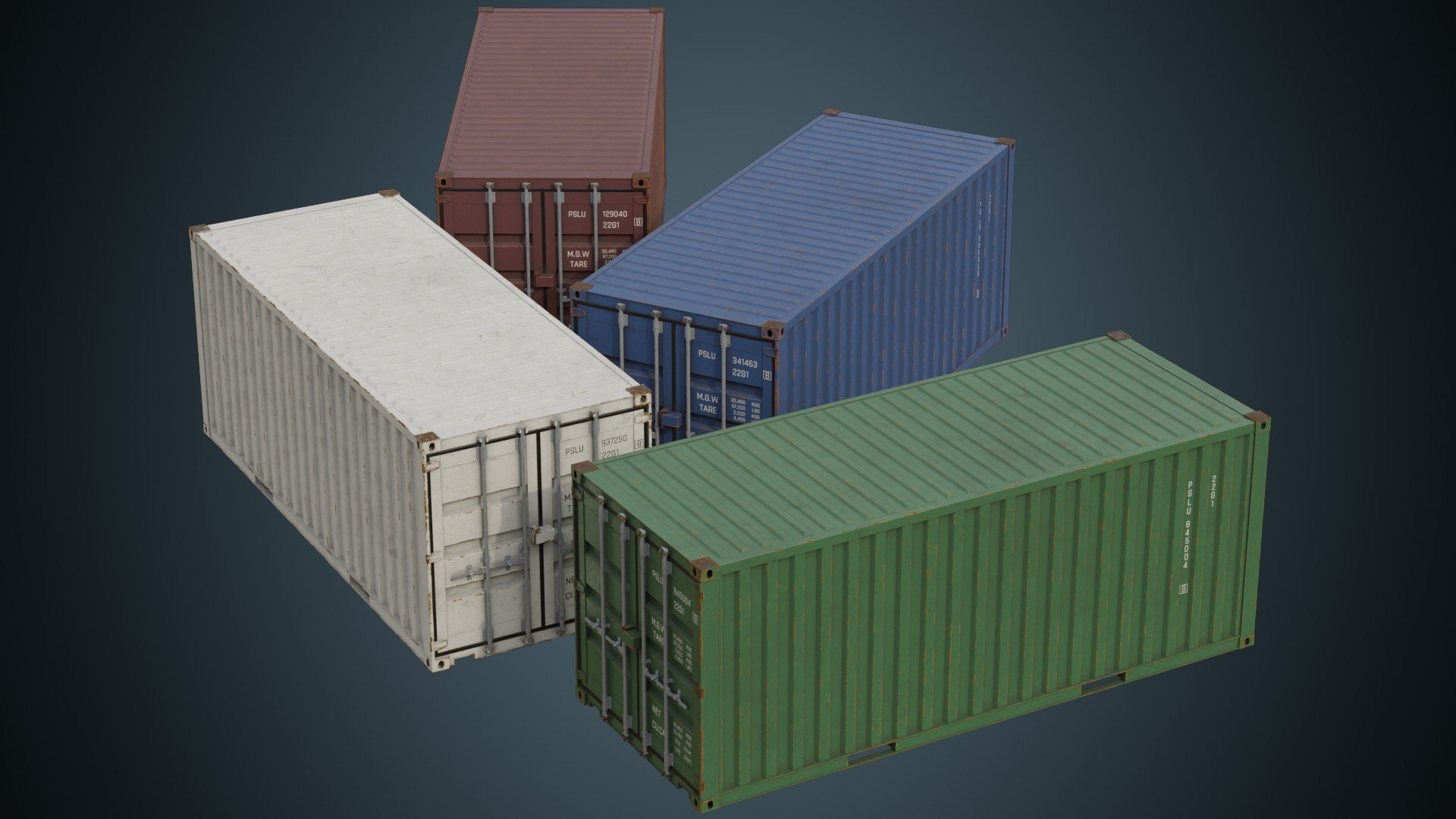 Cargo Container 4B Model - TurboSquid 1736517