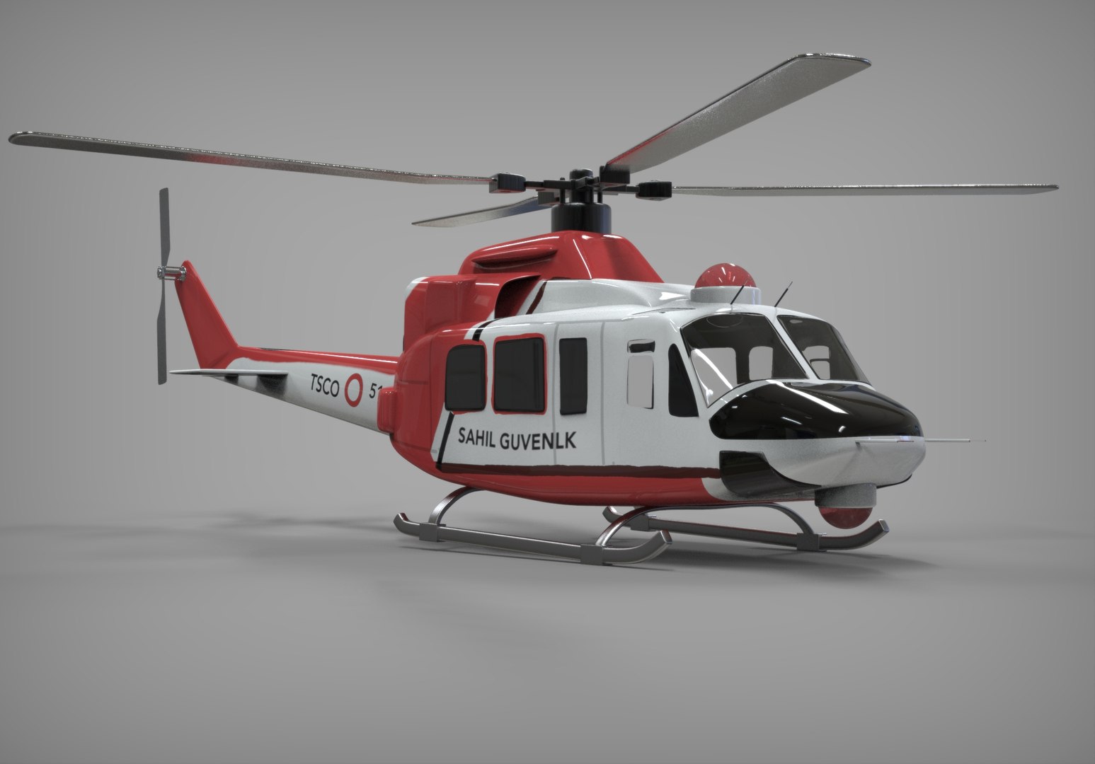 412 Helicopter Model - TurboSquid 1231096