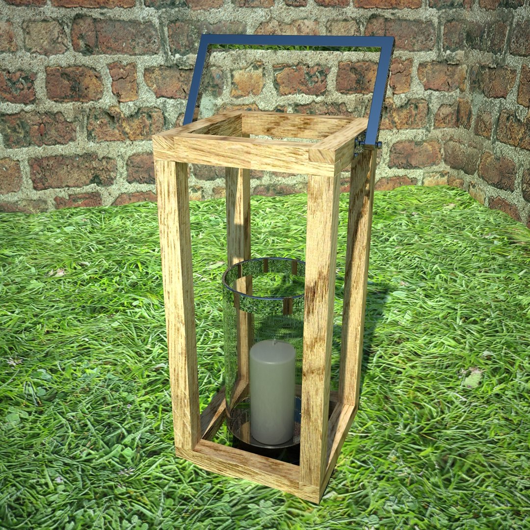 3d candle lantern model