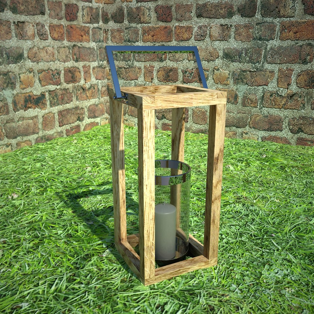 3d candle lantern model