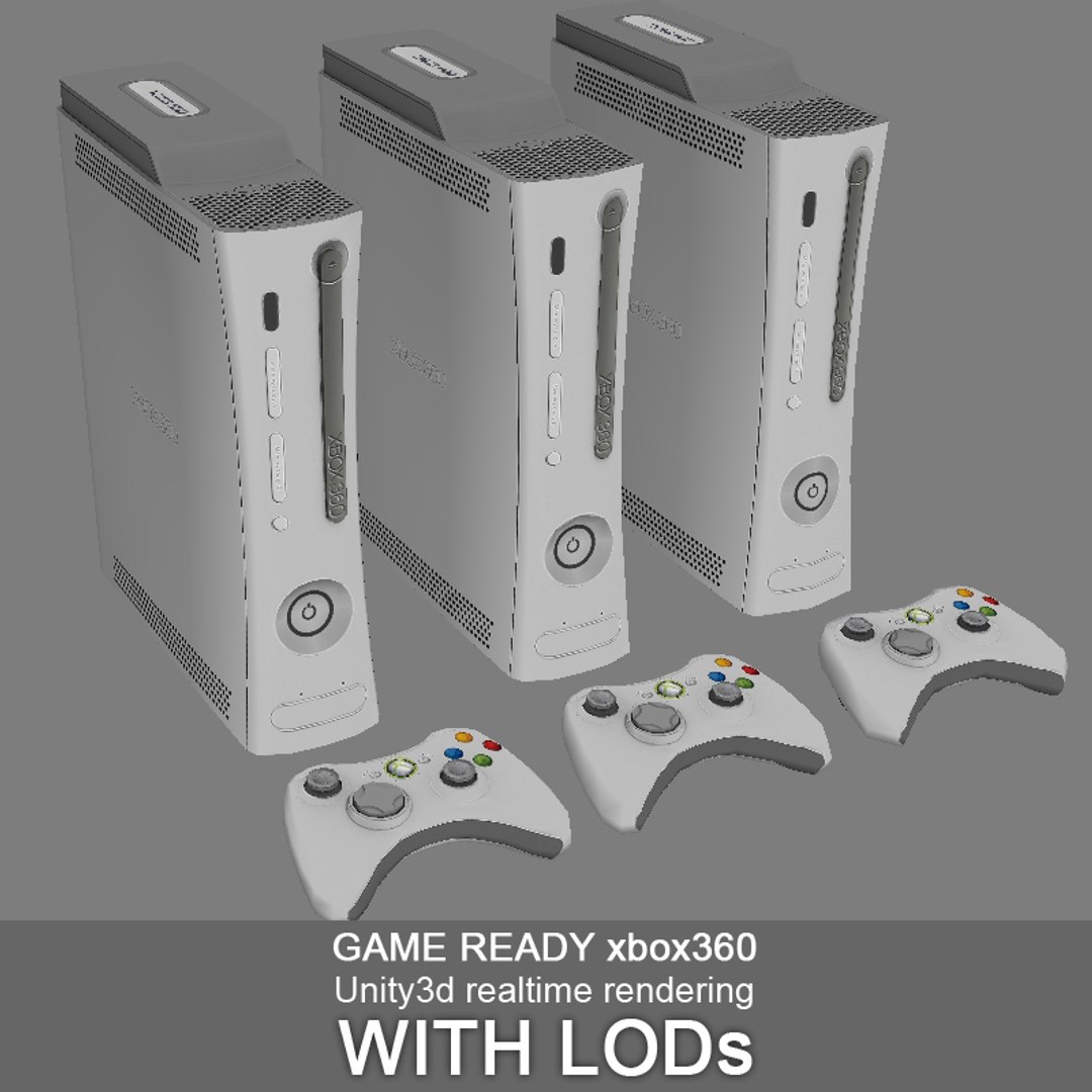 3d Model Of Xbox 360 Lod