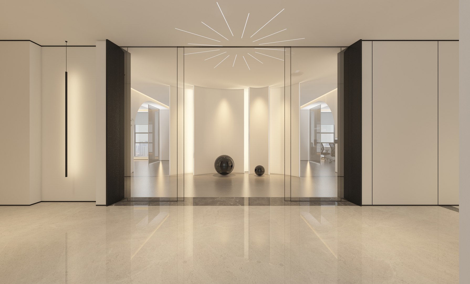 3D Arch Office Office Desk Chair Conference Room Conference Table Tea ...