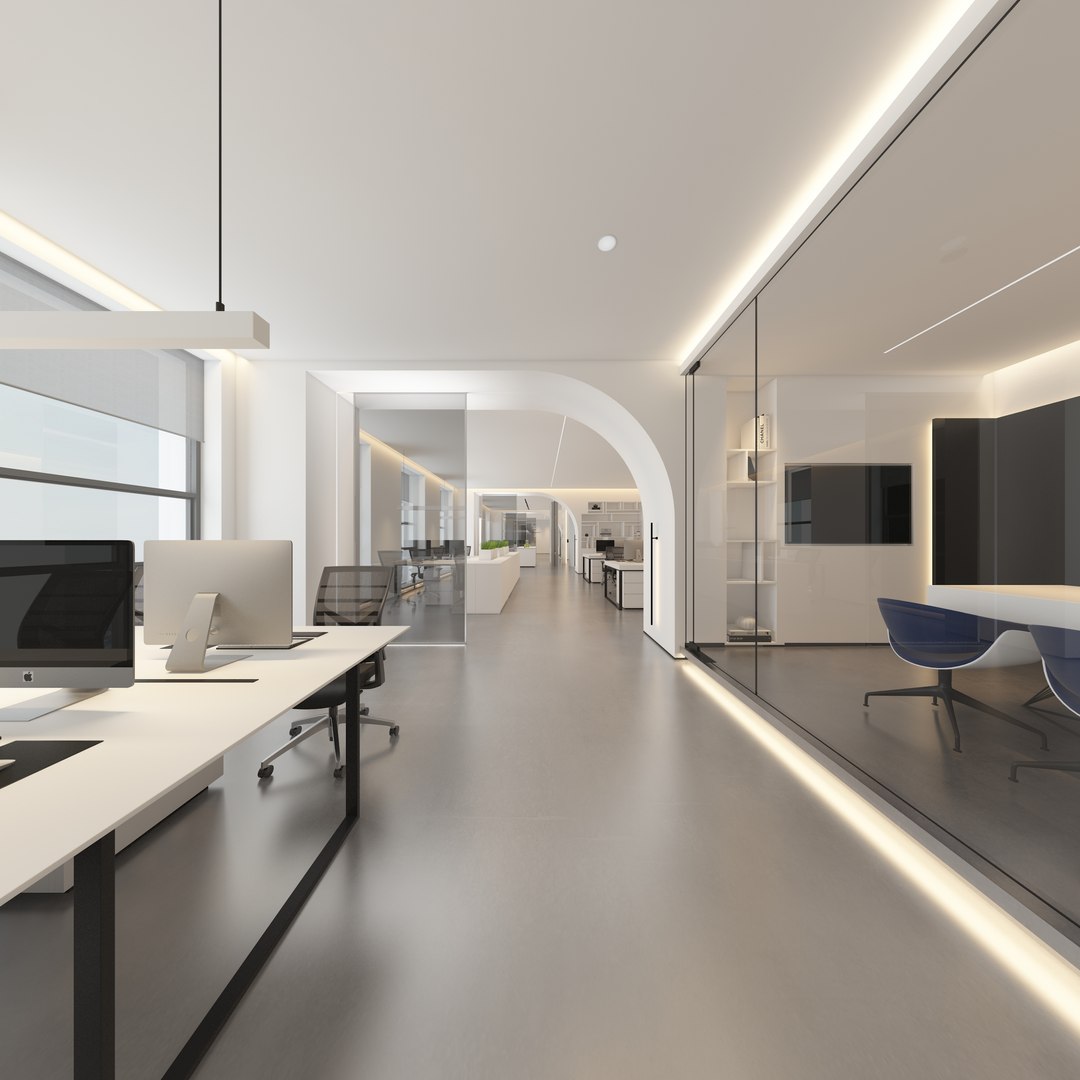 3D Arch Office Office Desk Chair Conference Room Conference Table Tea ...