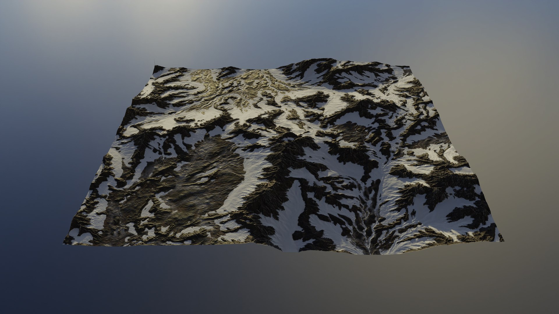3D model Snowy rocky terrain - TurboSquid 2165106