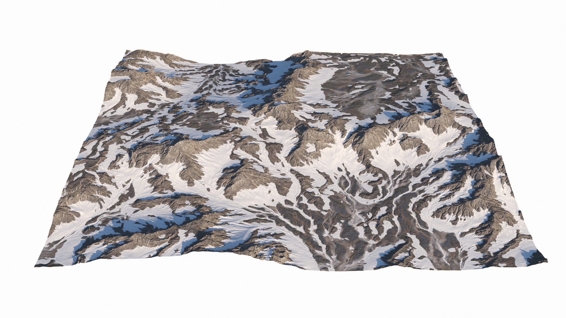3D model Snowy rocky terrain - TurboSquid 2165106