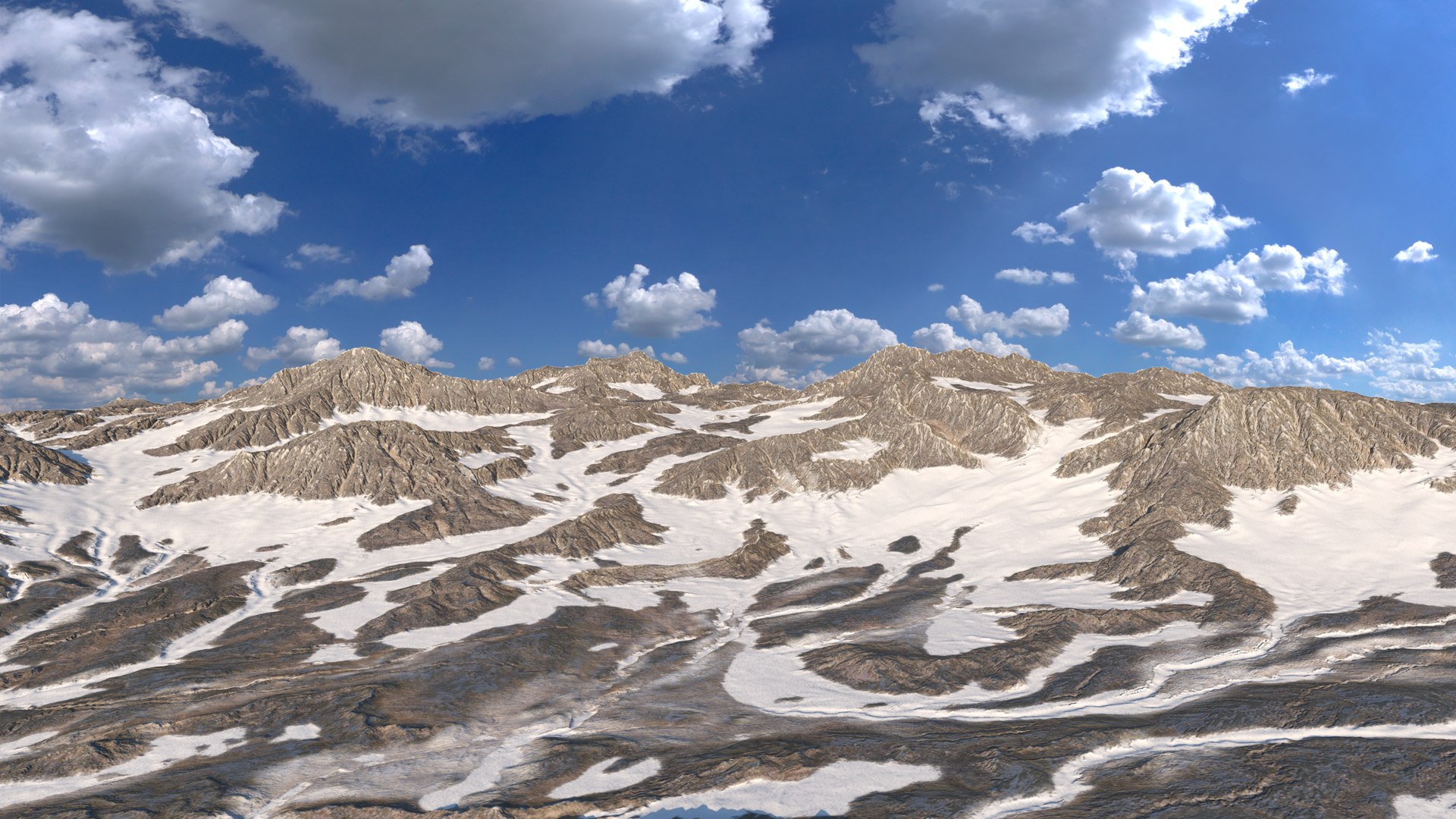 3D model Snowy rocky terrain - TurboSquid 2165106