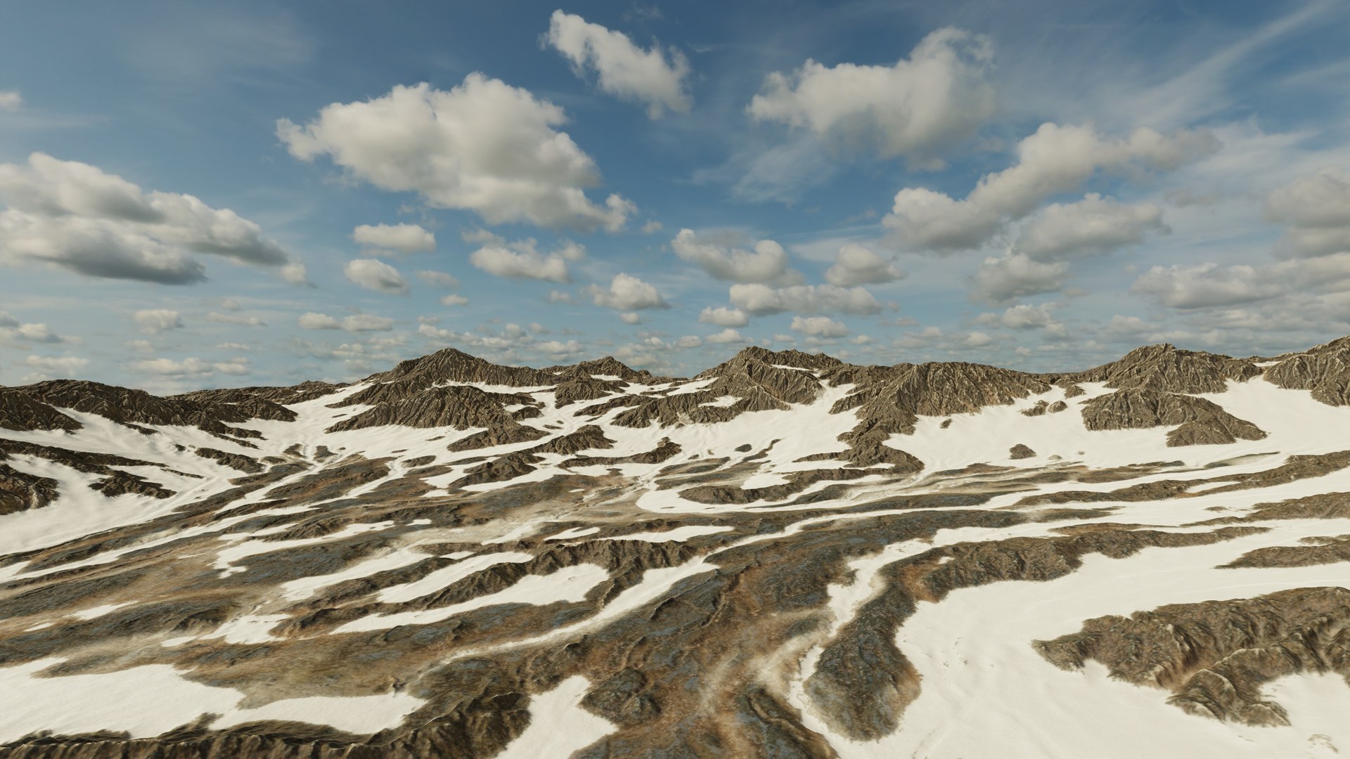3D model Snowy rocky terrain - TurboSquid 2165106
