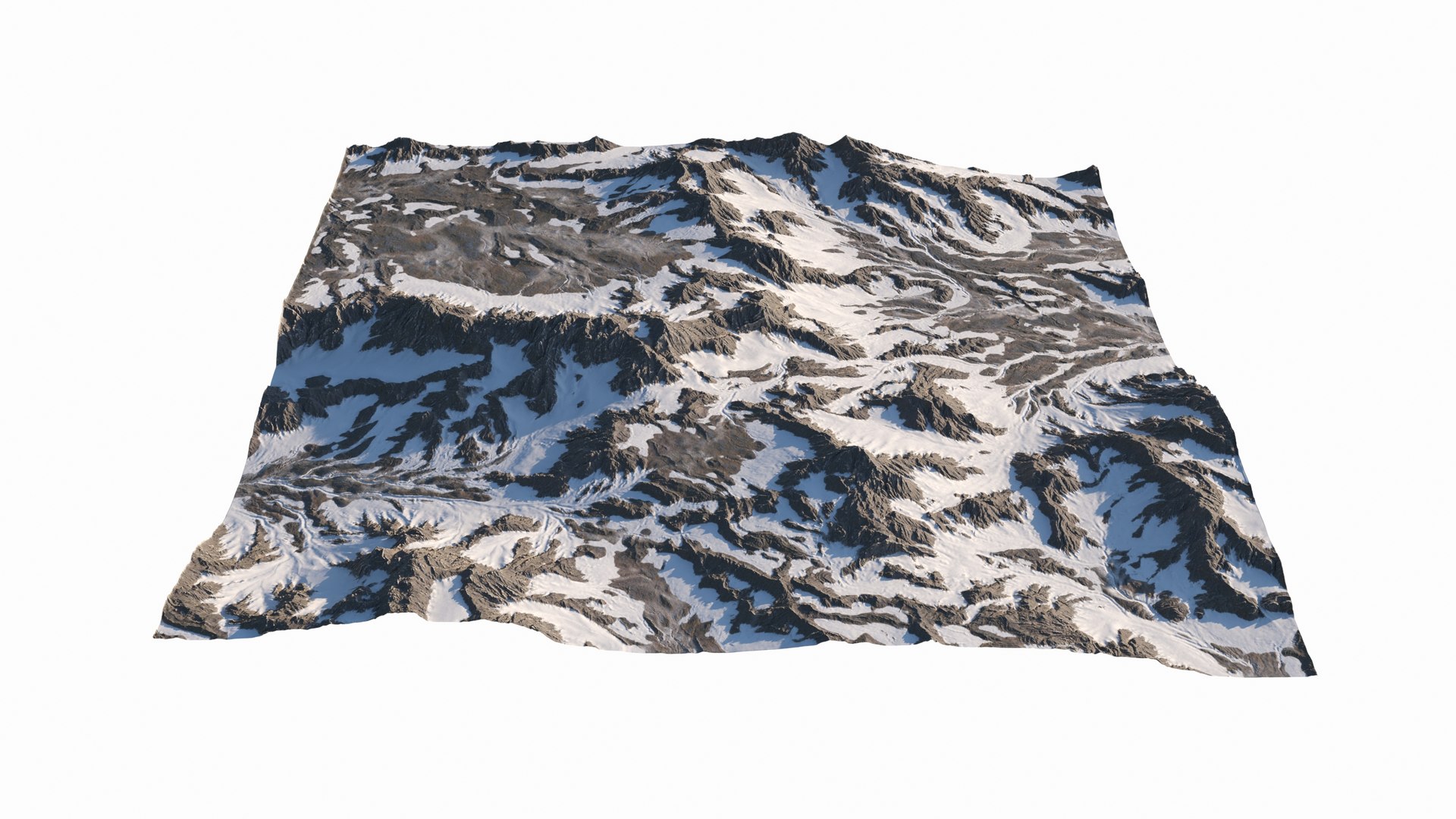 3D model Snowy rocky terrain - TurboSquid 2165106