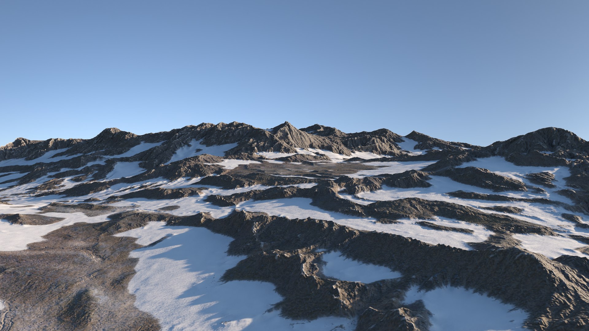 3D model Snowy rocky terrain - TurboSquid 2165106