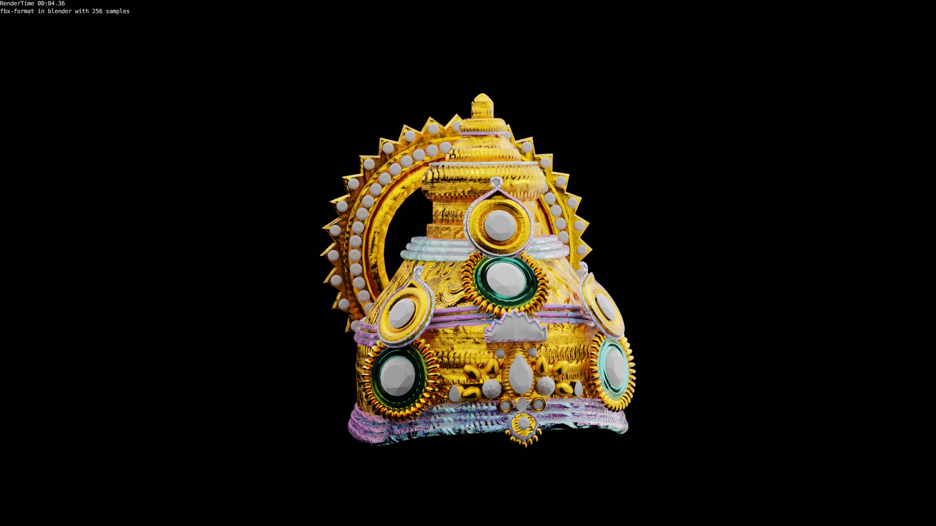 3D Diamond Crown - Ancient Indian Style - TurboSquid 1922499
