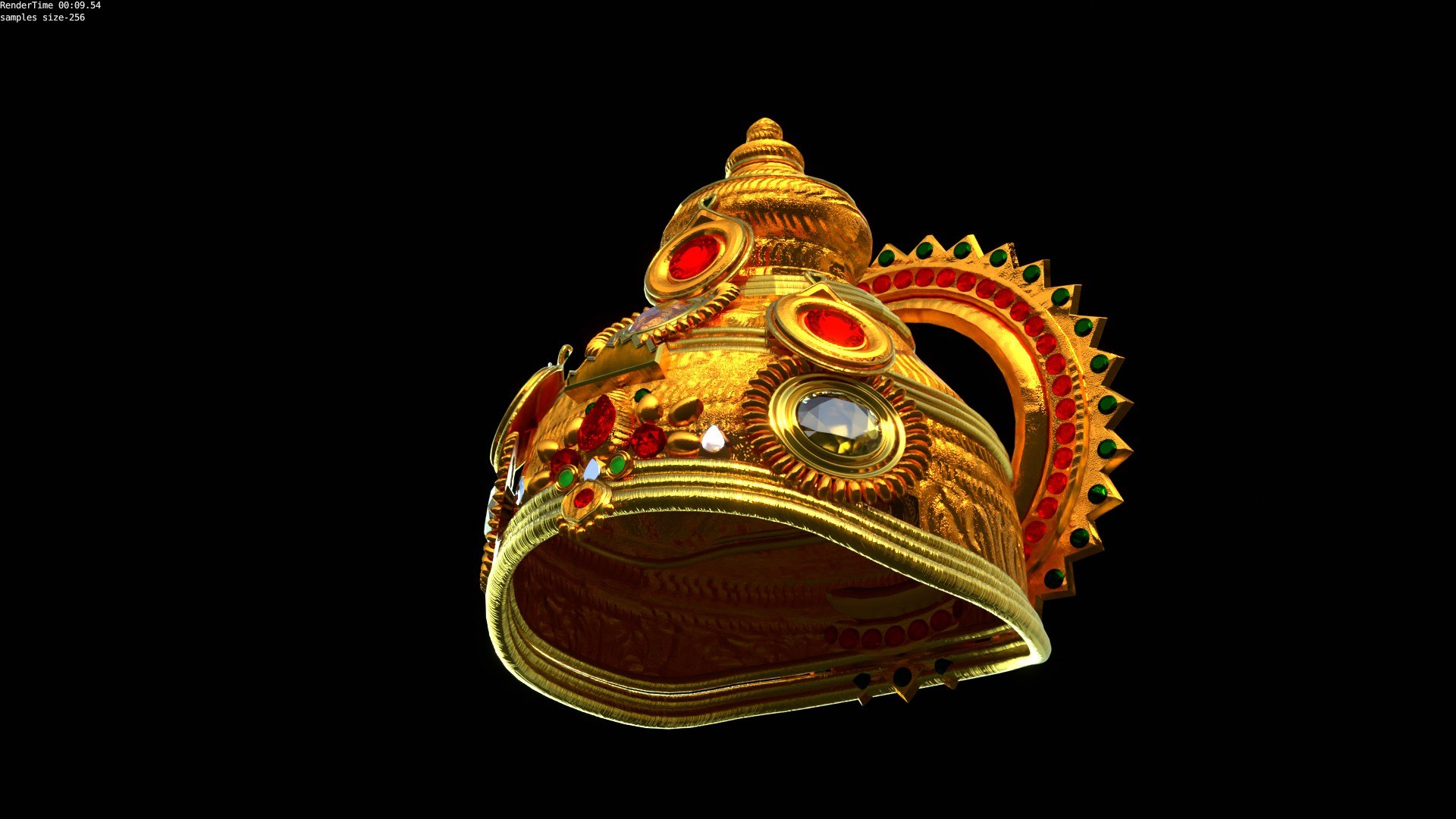 3D Diamond Crown - Ancient Indian Style - TurboSquid 1922499