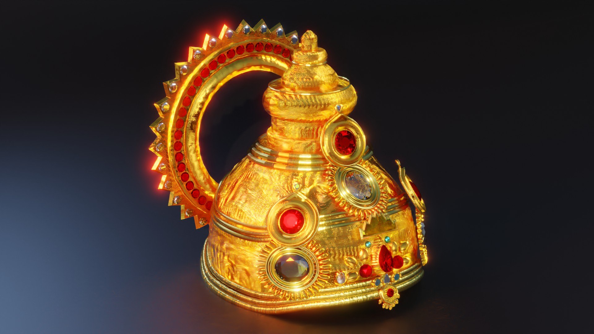 3D Diamond Crown - Ancient Indian Style - TurboSquid 1922499