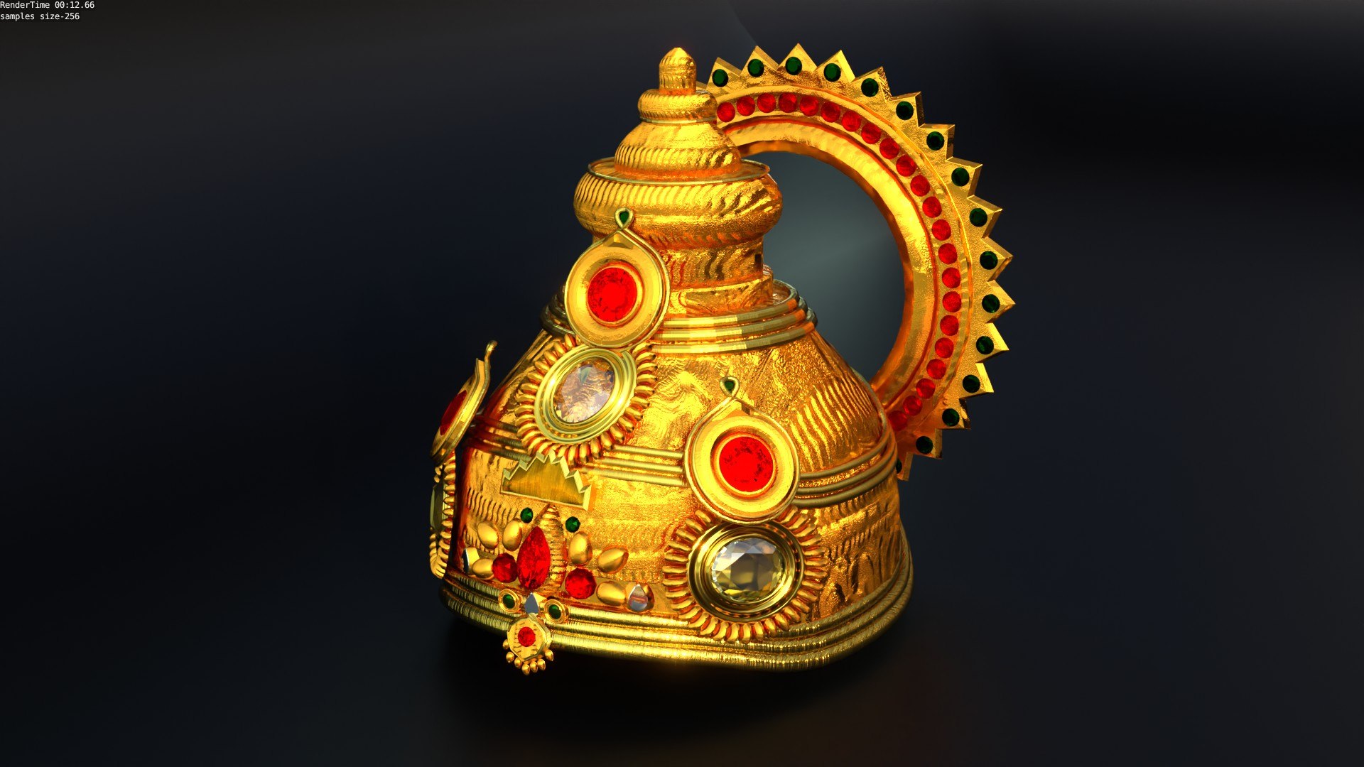 3D Diamond Crown - Ancient Indian Style - TurboSquid 1922499