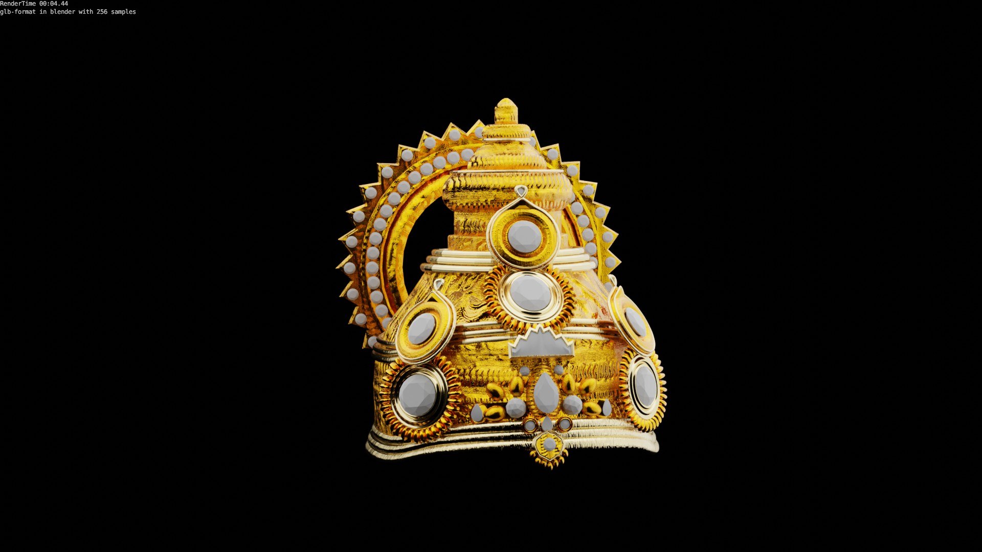 3D Diamond Crown - Ancient Indian Style - TurboSquid 1922499