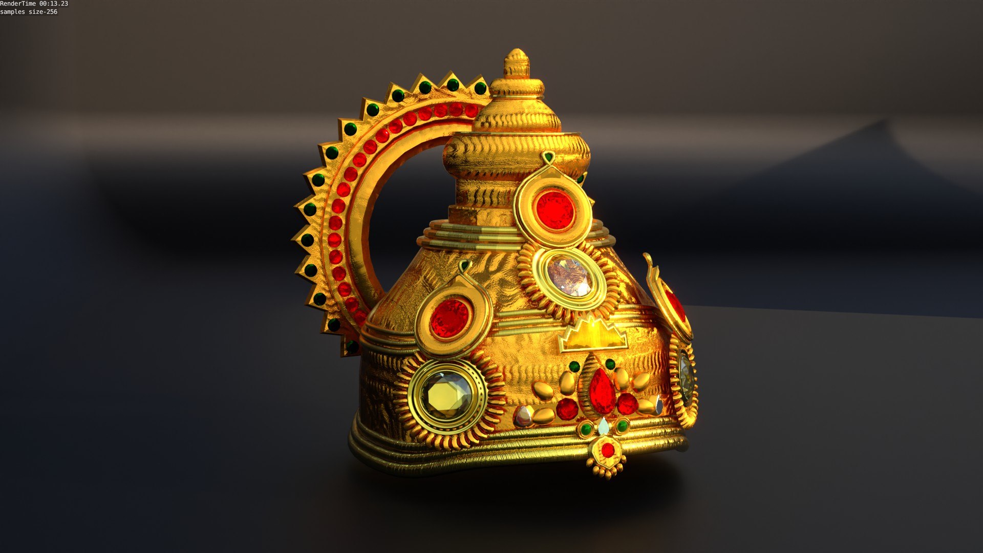 3D Diamond Crown - Ancient Indian Style - TurboSquid 1922499