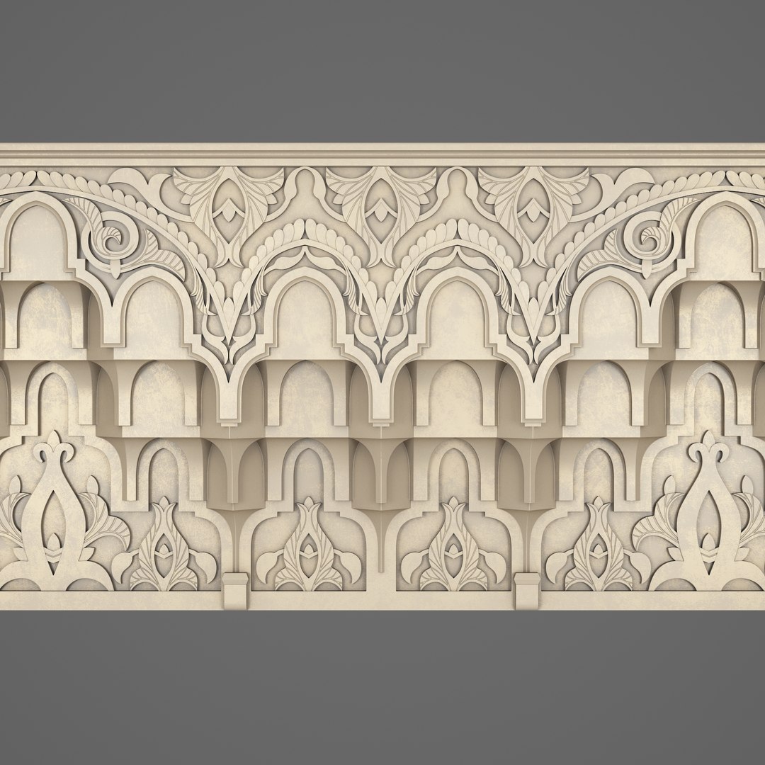 3D Classic Islamic Cornice 003 - TurboSquid 2066613