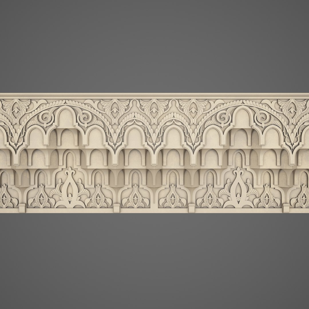 3D Classic Islamic Cornice 003 - TurboSquid 2066613