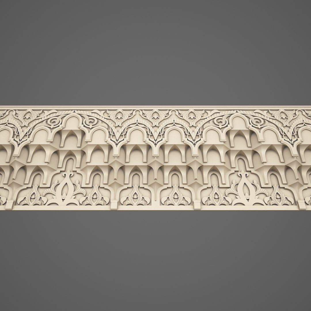 3D Classic Islamic Cornice 003 - TurboSquid 2066613