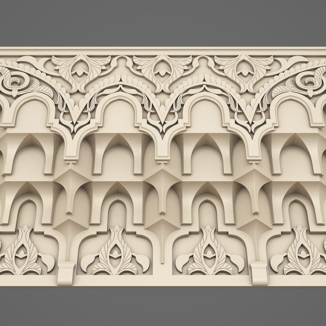 3D Classic Islamic Cornice 003 - TurboSquid 2066613