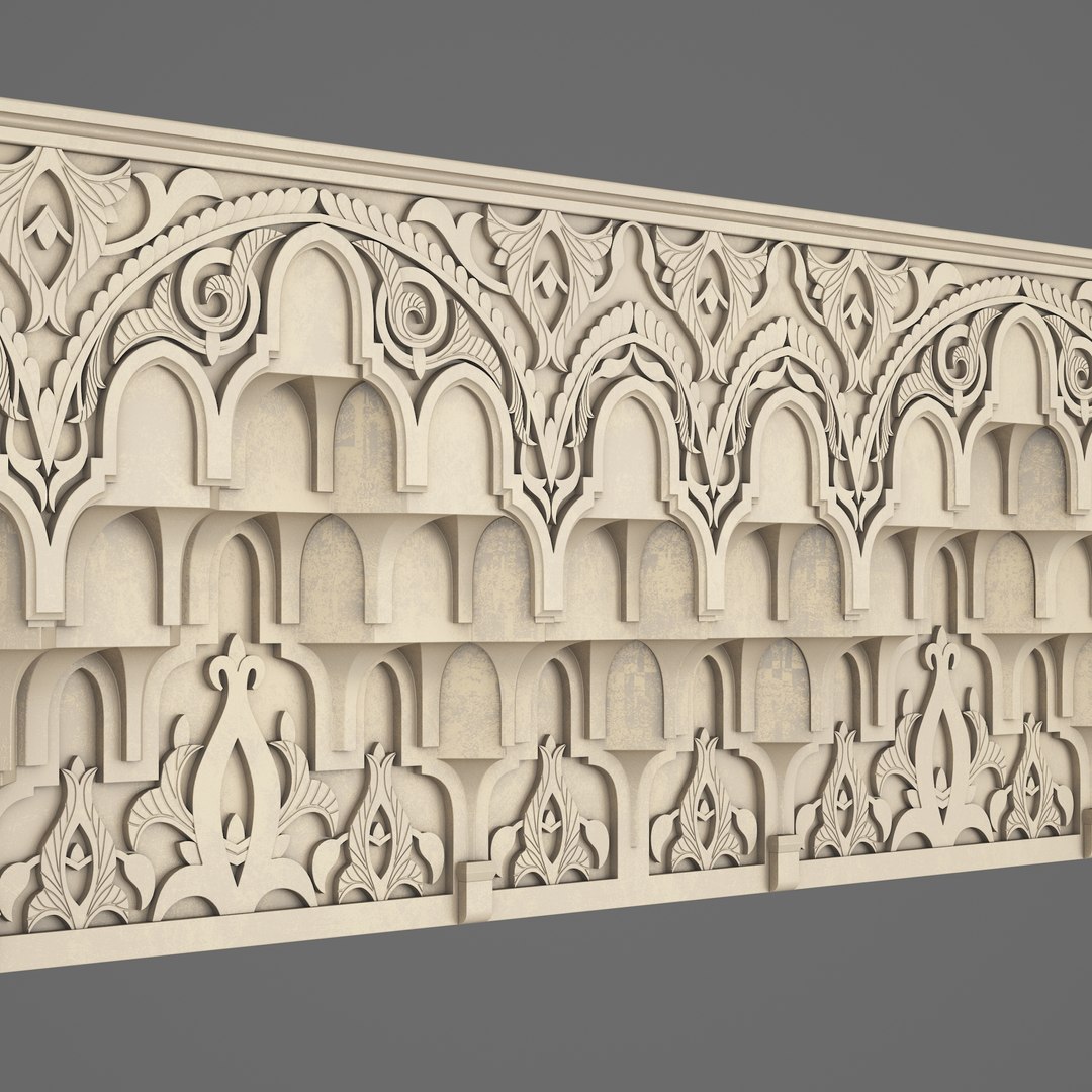 3D Classic Islamic Cornice 003 - TurboSquid 2066613