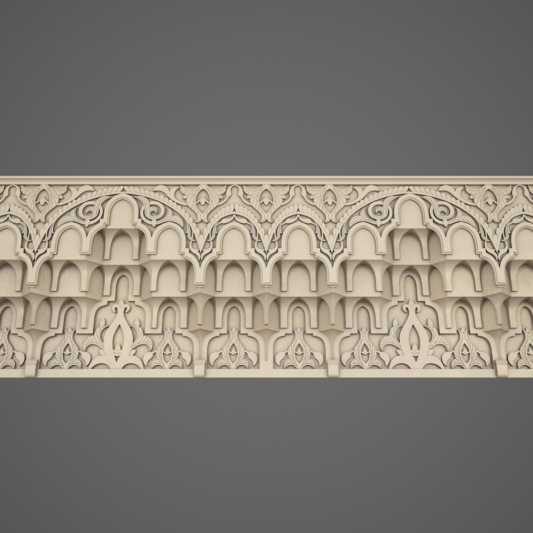 3D Classic Islamic Cornice 003 - TurboSquid 2066613