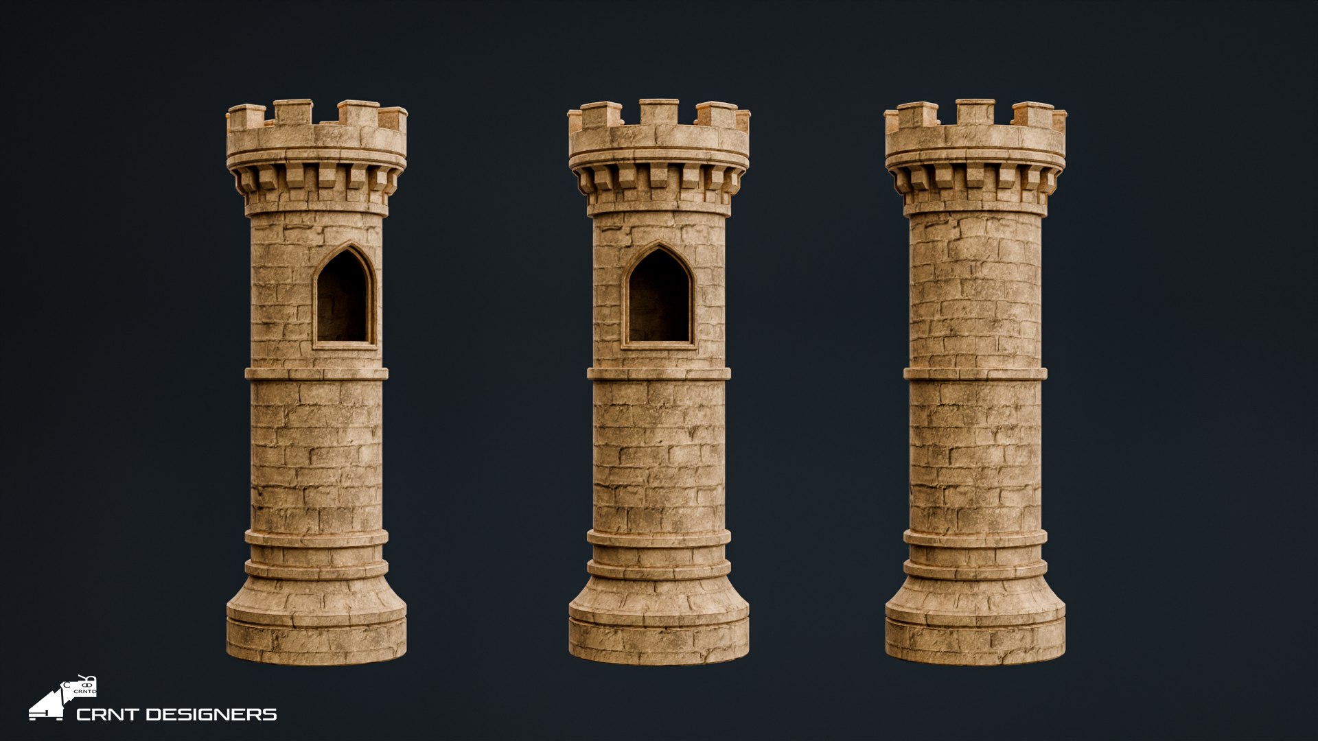 3D Ancient Stone Watchtower - Medieval Watchtower Column - TurboSquid ...