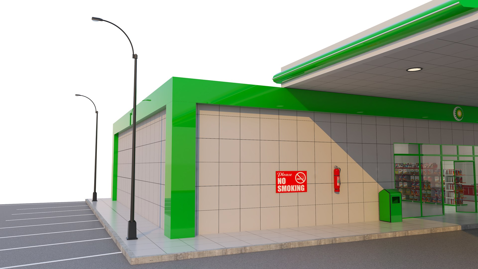Bp Gas Station 3D Model - TurboSquid 2271188